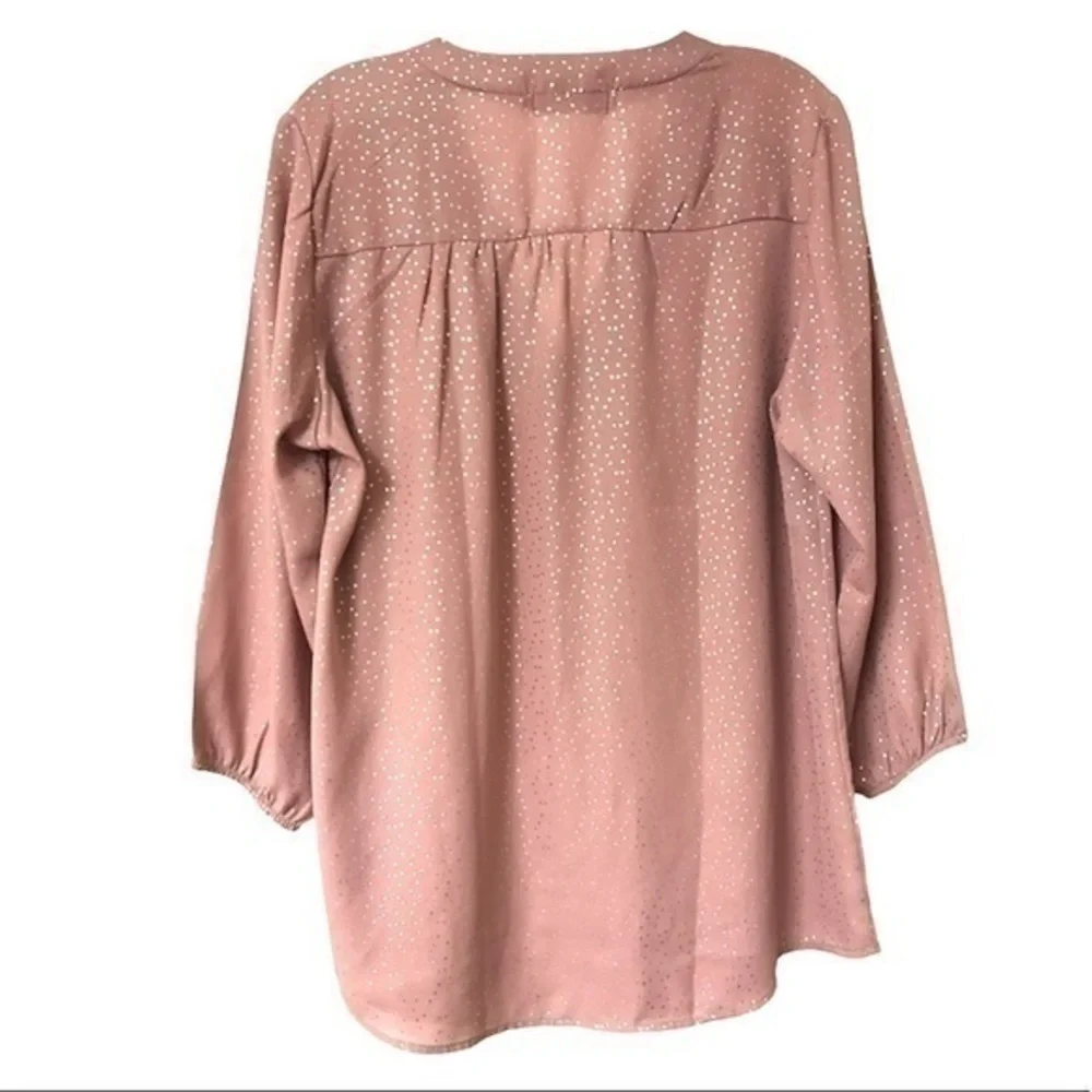 Jon & Anna | Tops | Jon Anna Contemporary Blouse Pink Polka Dot Size Xl ...